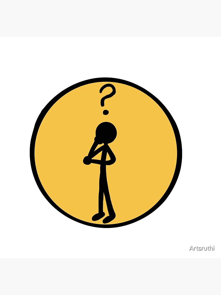 "Clueless stick figure" Art Print for Sale by Artsruthi | Redbubble