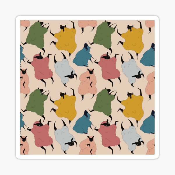 "Counting Sheep - Multicolour " Sticker for Sale by franimals | Redbubble