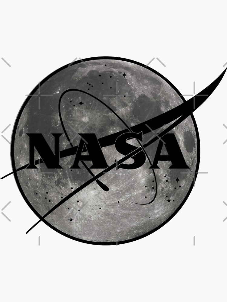 "NASA Moon meatball logo" Sticker for Sale by beccajean1 | Redbubble