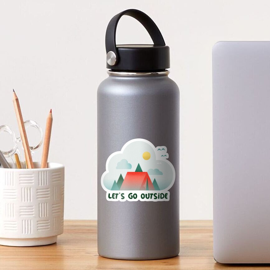 "Let's go outside" Sticker by Sayfan-Design | Redbubble
