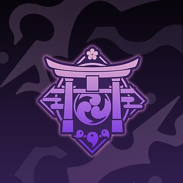 "Inazuma Region Emblem with Violet Lightning - Genshin Impact Fan Art ...