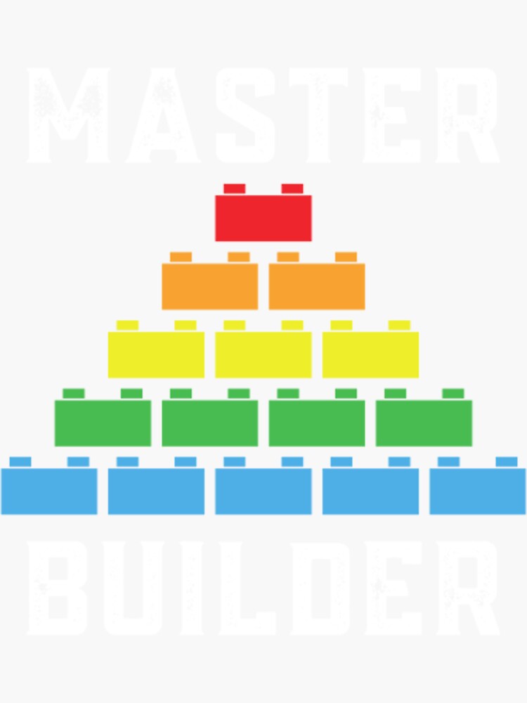 "Master Builder Building Blocks" Sticker for Sale by StarcyWol | Redbubble