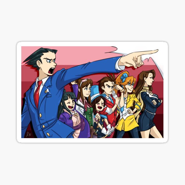 "Ace Attorney Defense " Sticker for Sale by unoriginal-rin | Redbubble