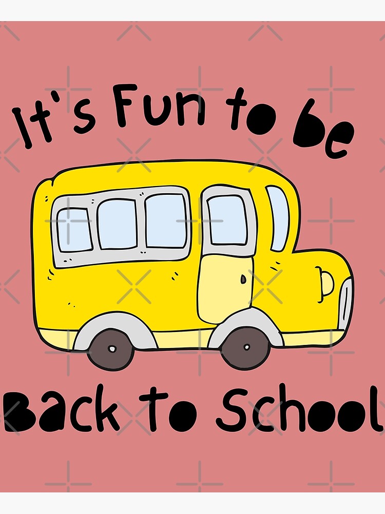 "Yellow SchoolBus Back to School cartoon for girls. Funny welcome back ...