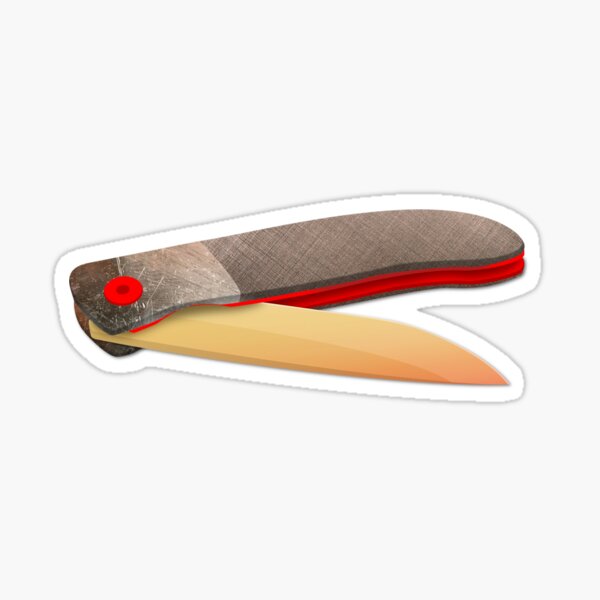 "Folding Knife " Sticker by krabbaraban | Redbubble