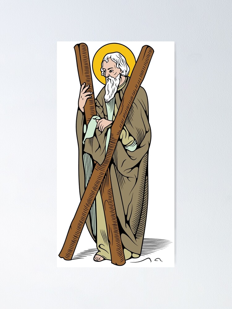 "ST ANDREW THE APOSTLE" Poster by CatholicSaints | Redbubble