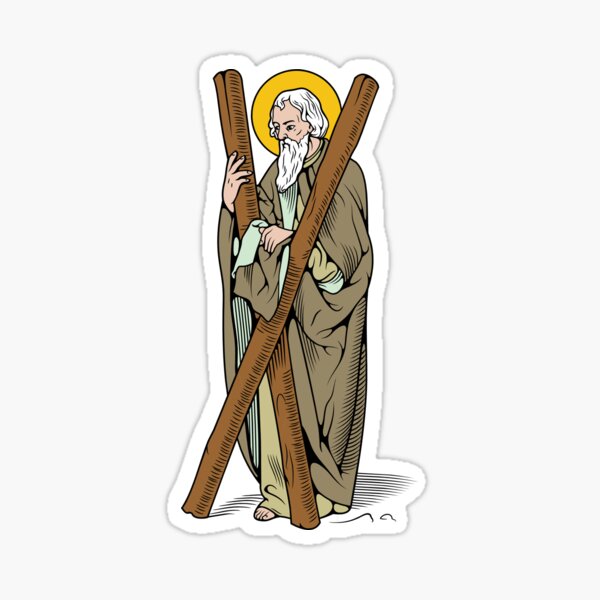 St Andrew The Apostle Sticker By Catholicsaints Redbubble