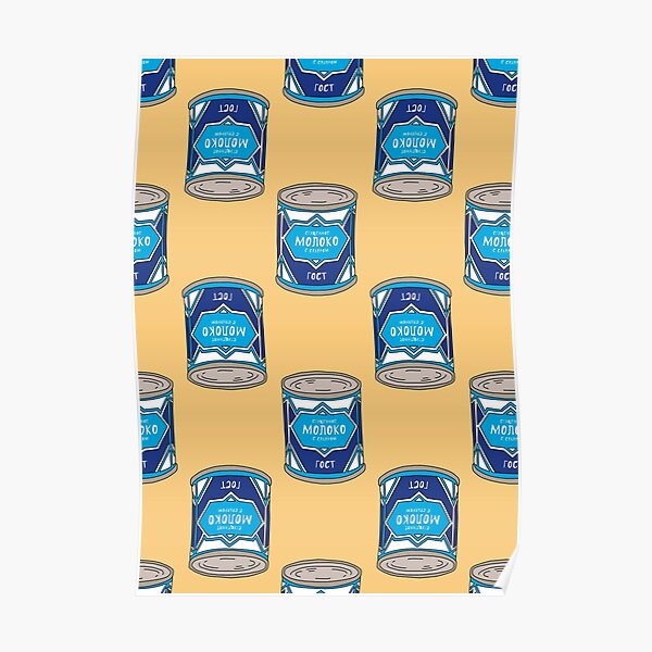 "Condensed Milk Russian Sguschenka Pattern Pop Art Parody" Poster for ...