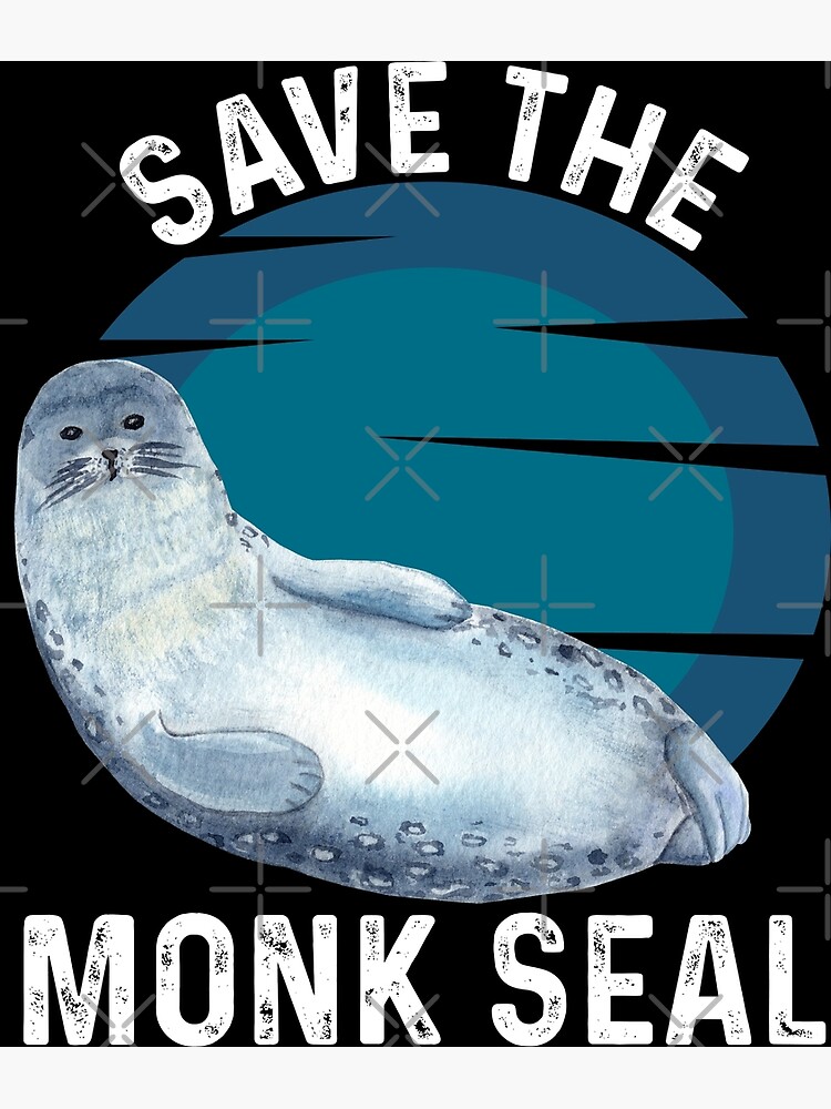 "Save The Monk Seal - Hawaiian Monk Seal" Poster by ildafdhome | Redbubble