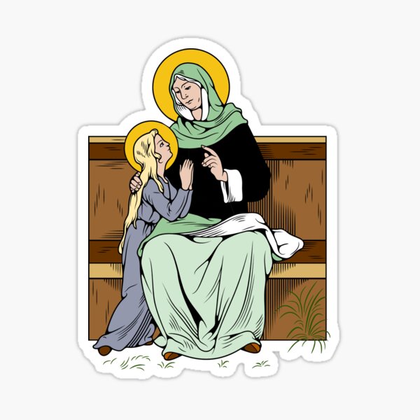 "St. Anne" Sticker for Sale by CatholicSaints | Redbubble