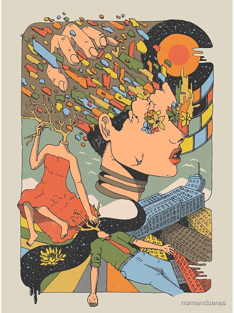 "A Shattered Mind" Art Print by normanduenas | Redbubble