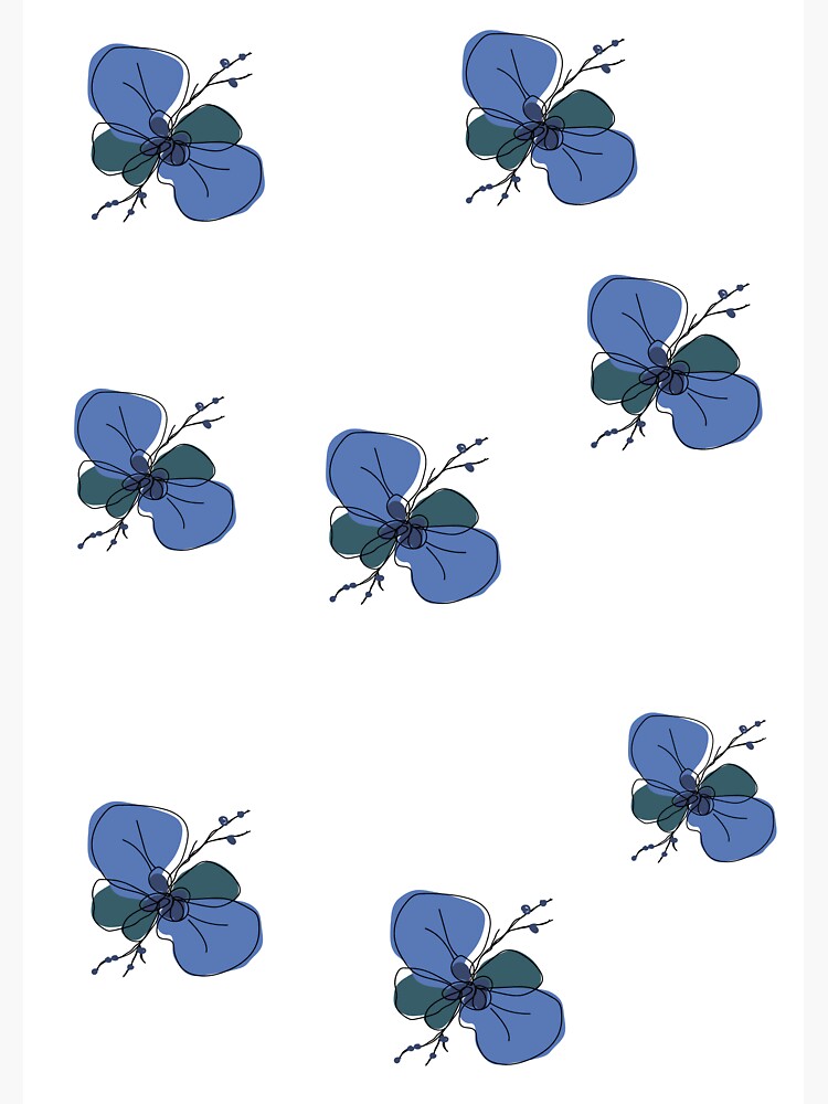 "blue flower aesthetic design" Sticker for Sale by fats493 | Redbubble