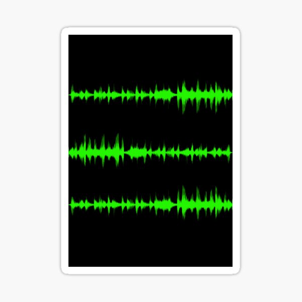 "SOUND WAVES" Sticker for Sale by LeonzioArt | Redbubble