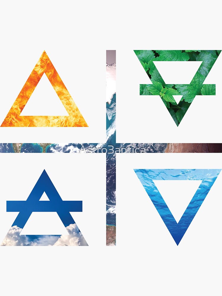 "Four Elements" Sticker for Sale by Astro3antica | Redbubble
