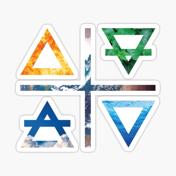 "Four Elements" Sticker for Sale by Astro3antica | Redbubble
