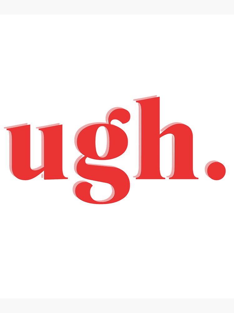 ""ugh." Design Cotton Tote Bag" Tote Bag for Sale by EthicsCo | Redbubble