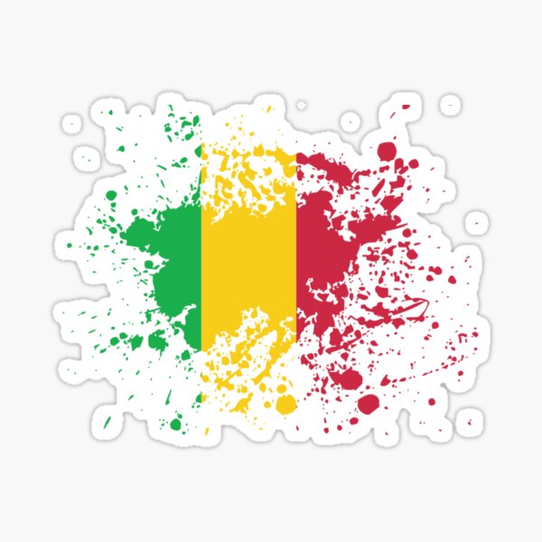 "Mali Arabia splatter of the flag " Sticker for Sale by fa-res | Redbubble