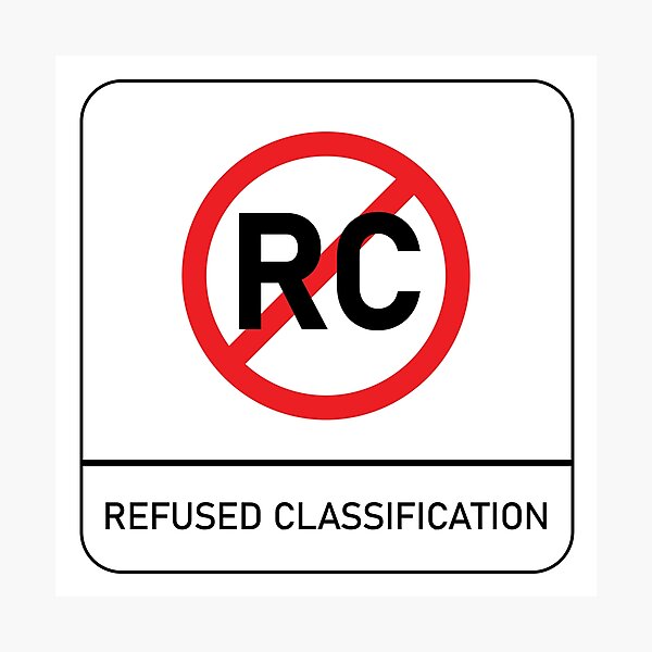 "Australische Ablehnung der Klassifizierung (RC) BewertungRC" Fotodruck ...