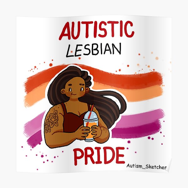 "Autistic Lesbian Pride " Poster by AnoukVitte | Redbubble