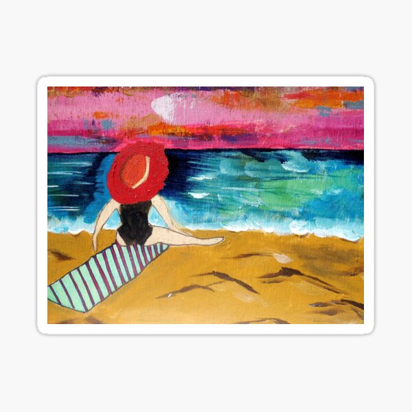 "Golden Strand " Sticker by Ludap | Redbubble