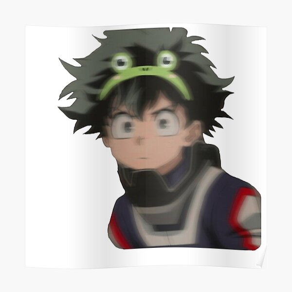 "Cute Deku With Frog Headband Mha Anime" Poster for Sale by ...