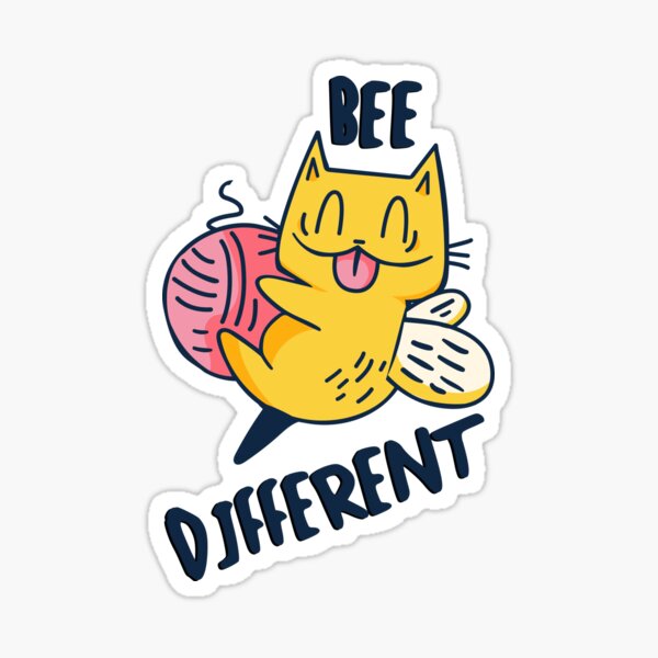 Bees Beekeeper Bee Saying Cat Beekeeping Cats Different Sticker For