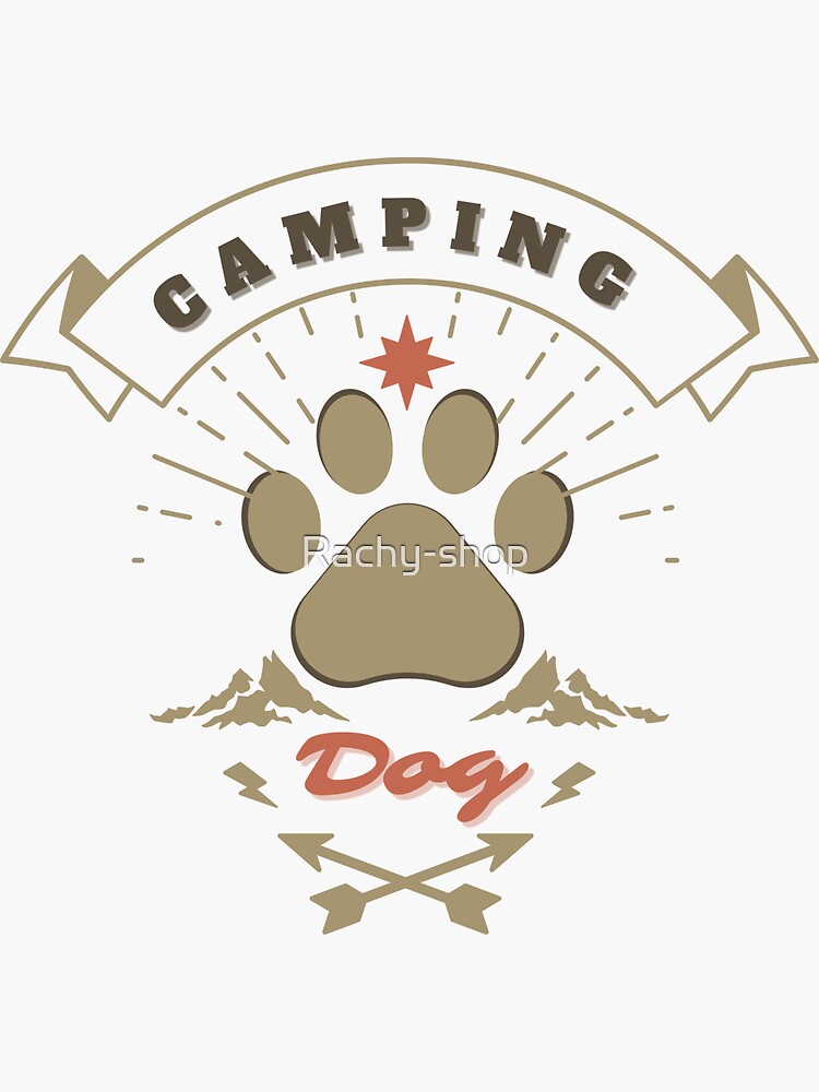 "Paw dog camping best gift for puppies lover" Sticker for Sale by Rachy ...