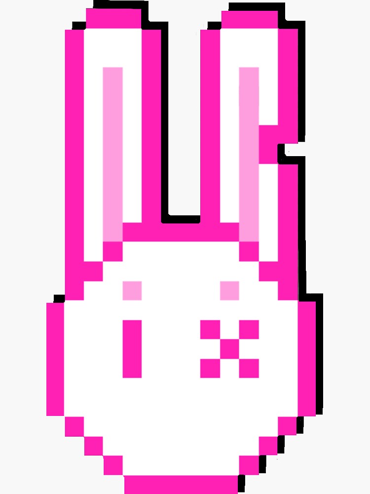 "XO Bunny " Sticker for Sale by JustACryptidArt | Redbubble