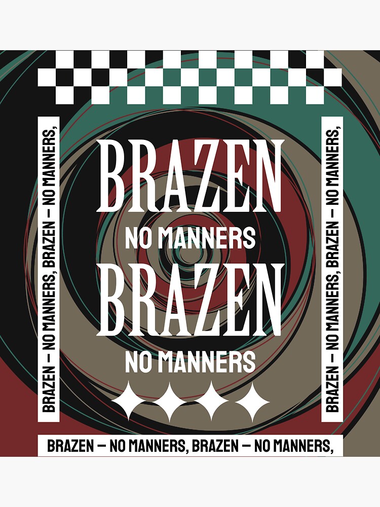 "No manners" Sticker for Sale by XRay-Designs | Redbubble