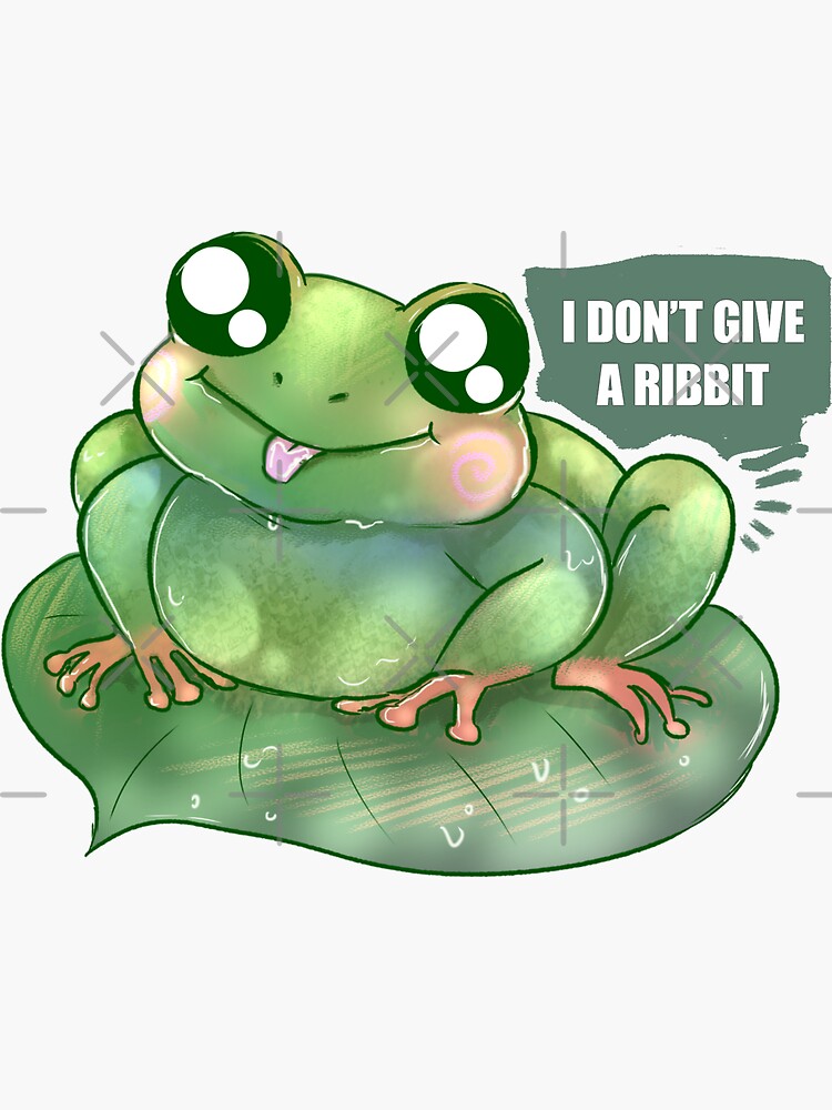 "Frog that doesn't give a ribbit" Sticker for Sale by ArinkaDzu-shop ...
