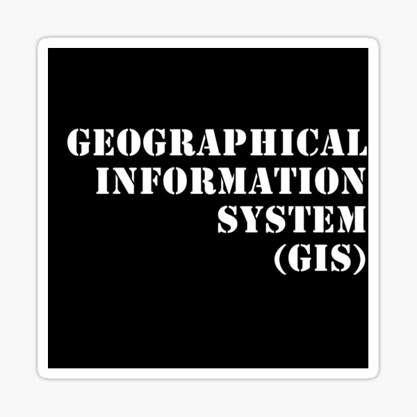 "GIS Geographical Information System" Sticker by Hexagon98 | Redbubble