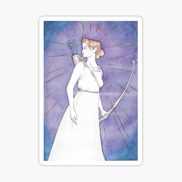 "Artemis, Greek Moon Goddess" Sticker for Sale by LornaBennett | Redbubble
