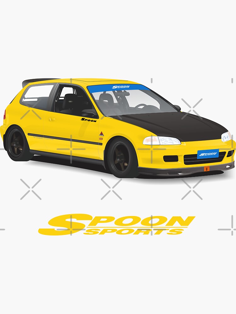 "Civic Eg Spoon " Sticker by Loop1 | Redbubble