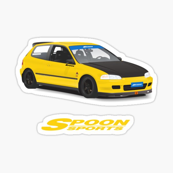 "Civic Eg Spoon " Sticker by Loop1 | Redbubble