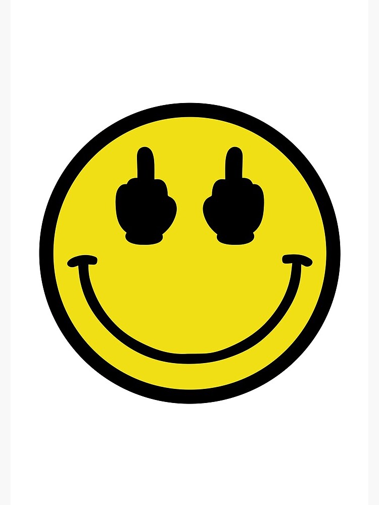 "Middle Finger Smiley Face" Spiral Notebook for Sale by Dali94 | Redbubble