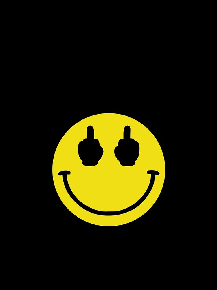 Middle Finger Smiley Face Iphone Case For Sale By Dali94 Redbubble