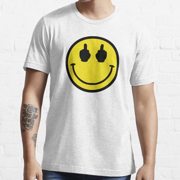 Middle Finger Smiley Face T Shirt For Sale By Dali94 Redbubble