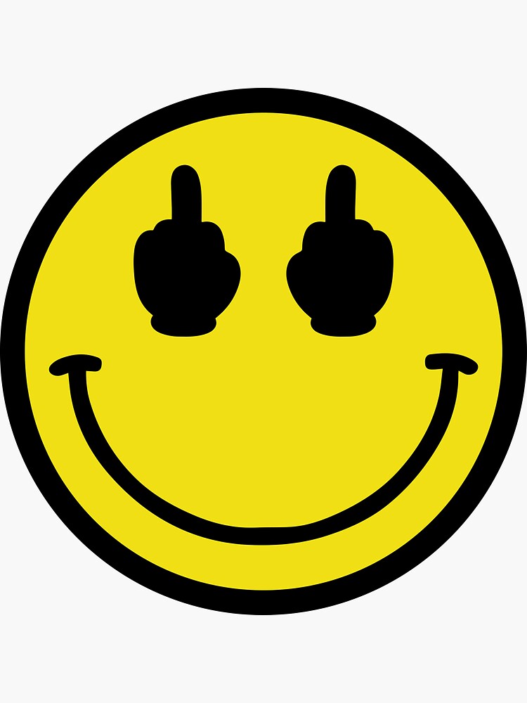 "Mittelfinger-Smiley-Gesicht" Sticker von Dali94 | Redbubble