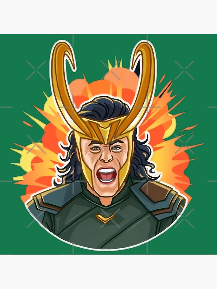 "Loki screaming with furious" Poster by franklindesigns | Redbubble