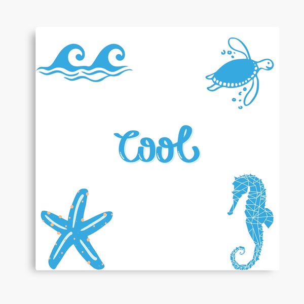 "BLUE OCEAN THEME STICKER PACK" Canvas Print for Sale by Mansi-Dubey ...