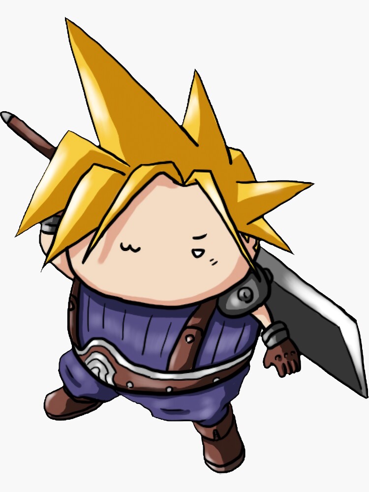 "Chibi Fat Cloud" Sticker for Sale by zippernece | Redbubble