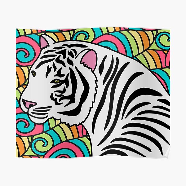 "Patty Tiger Wild Animals" Poster by flofin | Redbubble