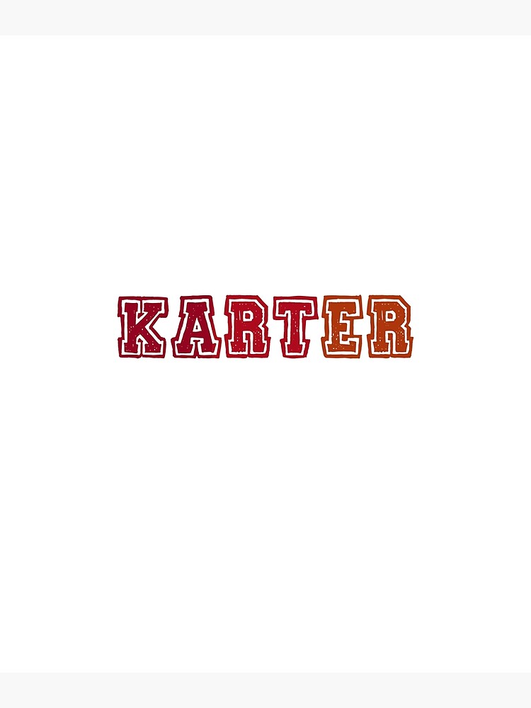 "KARTER" Poster for Sale by ruviogevio | Redbubble