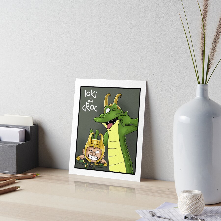 "Loki and Croc" Art Board Print for Sale by lorets | Redbubble