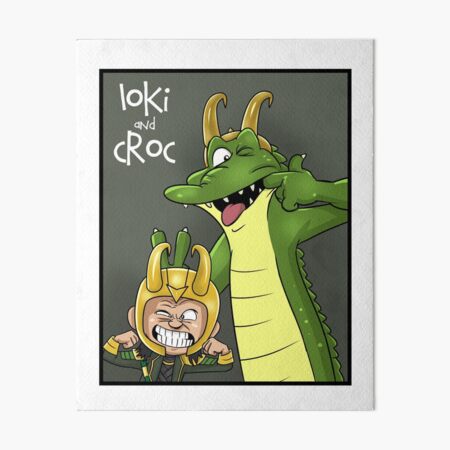 "Loki and Croc" Art Board Print for Sale by lorets | Redbubble