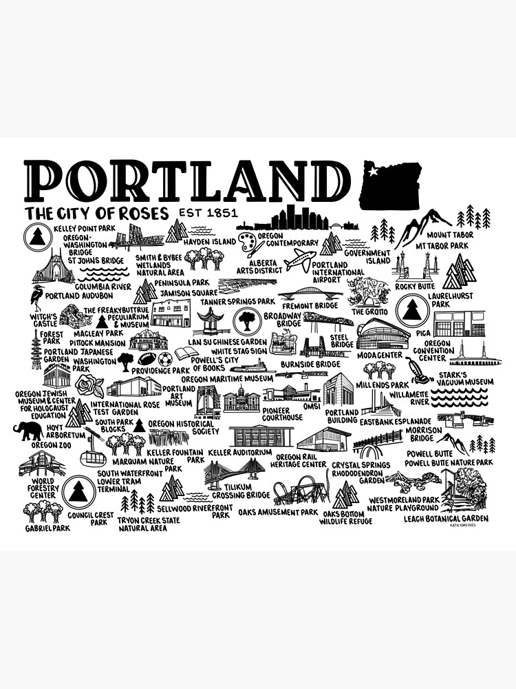 Mapa De Portland Washington Columbia River Gorge Detailed Map Of