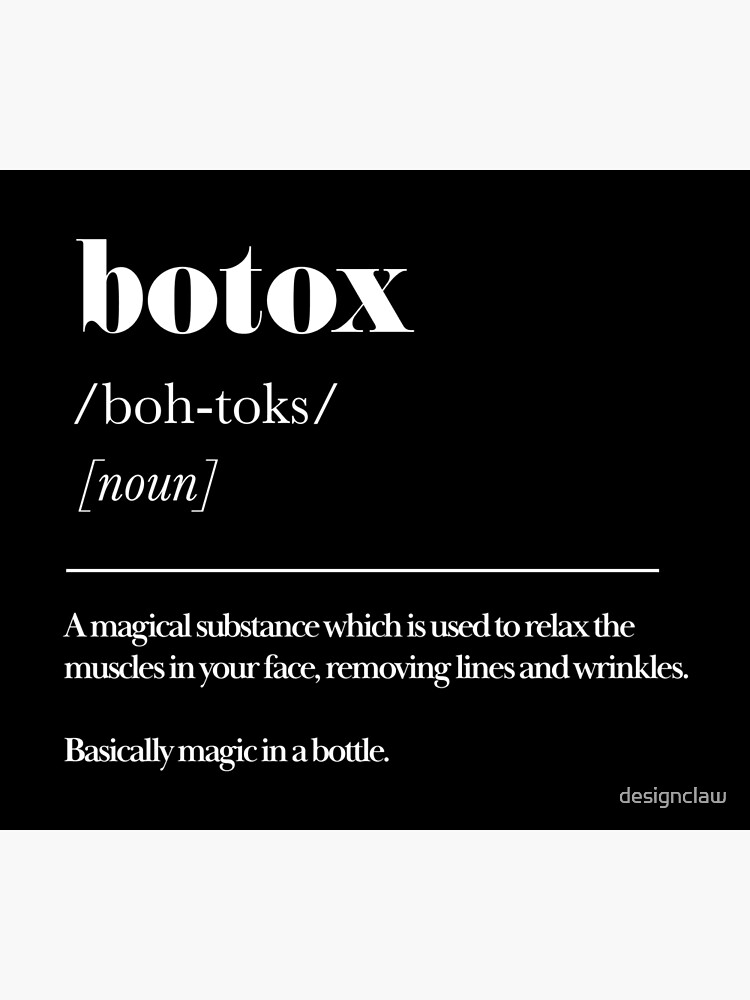 "Funny Botox Definition" Canvas Print for Sale by designclaw | Redbubble