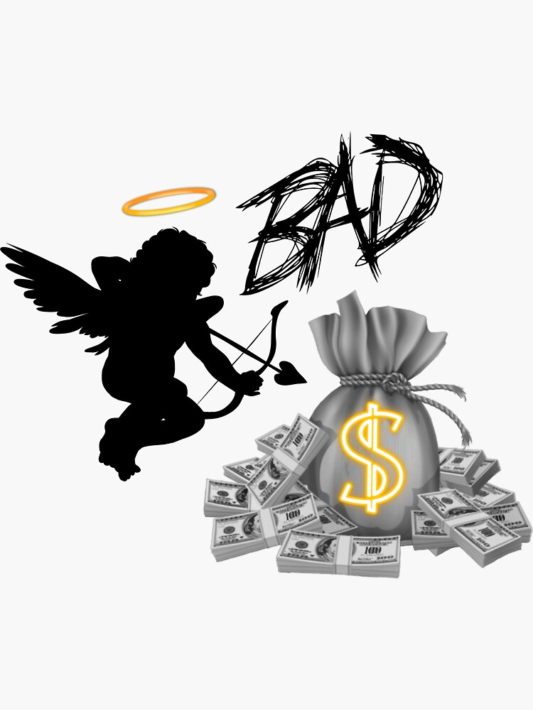 "Bad Angel" Sticker by PodJay | Redbubble