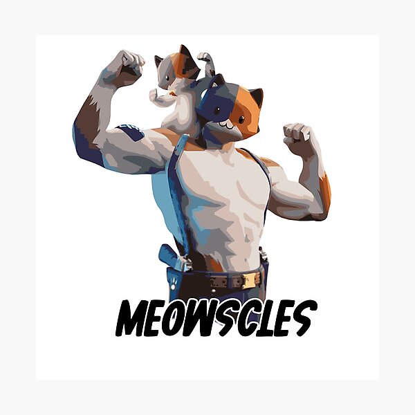 Meowscles Wall Art | Redbubble