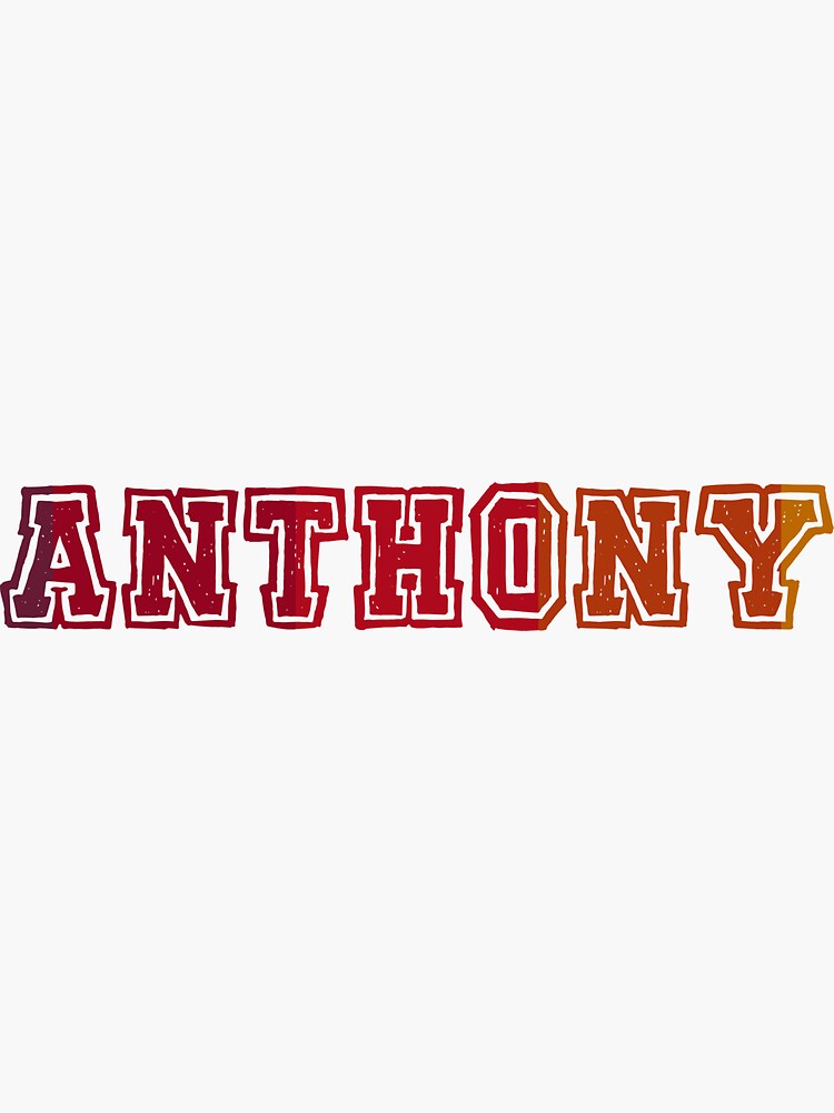"ANTHONY" Sticker by ruviogevio | Redbubble